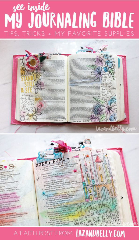 Bible Journaling: One Year Later - Taz and Belly
